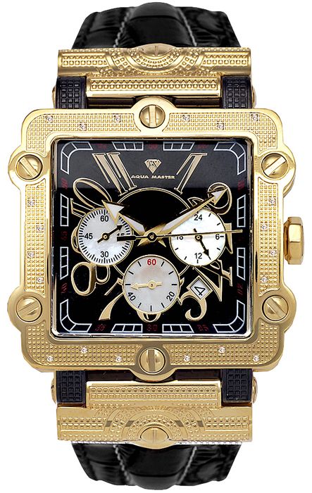 Aqua Master Watches: Mens Diamond Watch .20ct #144-2 | AJwatches