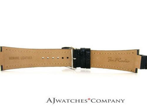 Watch Band: Joe Rodeo Razor Leather Watch Band Black #JRRA-1 | AJwatches