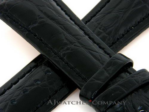 Watch Band: Joe Rodeo Razor Leather Watch Band Black #JRRA-1 | AJwatches