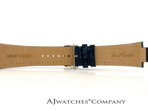 Watch Band: Joe Rodeo Razor Leather Watch Band Blue #JRRA-3 | AJwatches