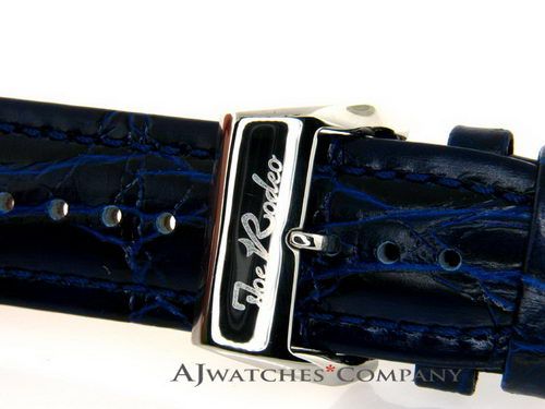 Watch Band: Joe Rodeo Razor Leather Watch Band Blue #JRRA-3 | AJwatches