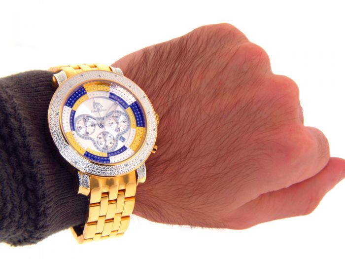 Techno Master Watches: Mens Gold Diamond Watch .45ct #TM-2108-A | AJwatches