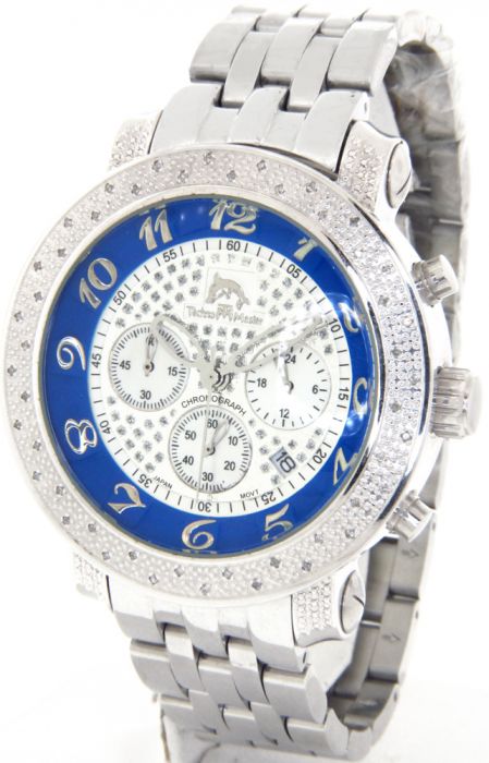 Techno Master Watches: Mens Diamond Watch .65ct #TM-2108-M-I | AJwatches
