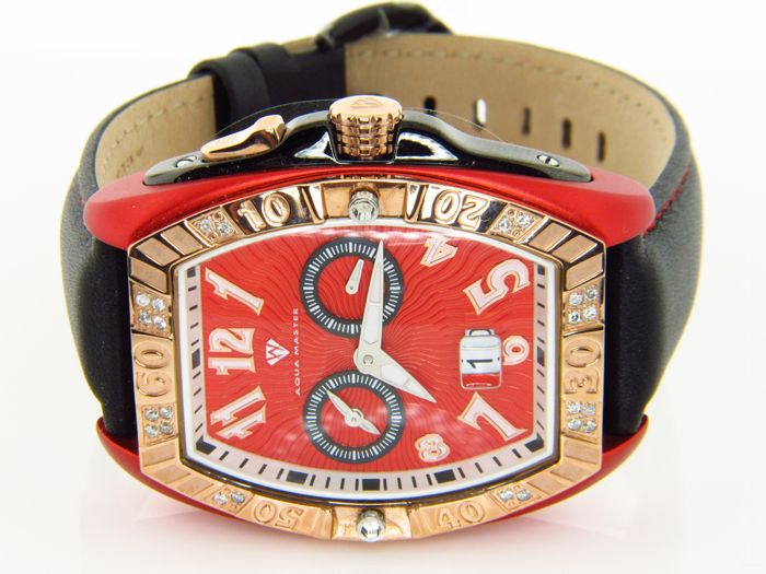 Mens Aqua Master Tonneau Swiss .50ct Diamond Watch #W315-E1 | AJwatches