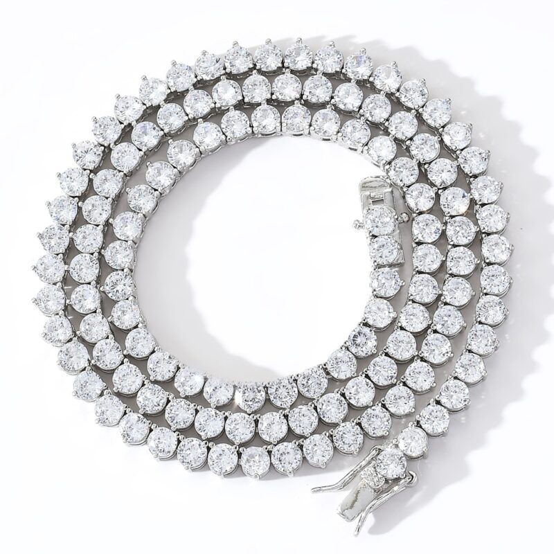 4mm Iced Out Tennis Chain Basket Set | AJWatches