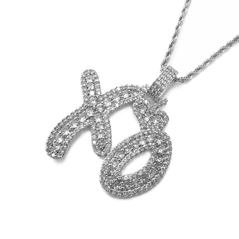 XO The Weeknd Pendant Iced Out Micro Pave CZ + Chain | AJWatches