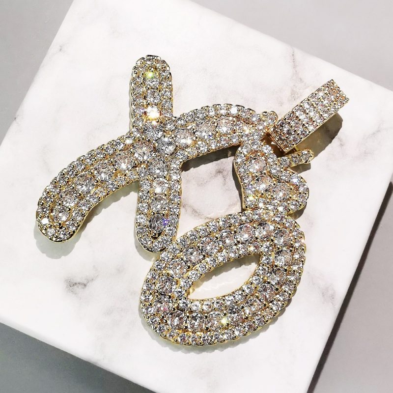 XO The Weeknd Pendant Iced Out Micro Pave CZ + Chain | AJWatches